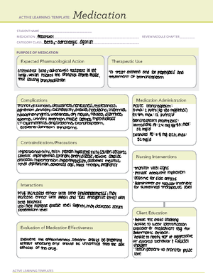 Active Learning Template Epinephrine - ACTIVE LEARNING TEMPLATES ...