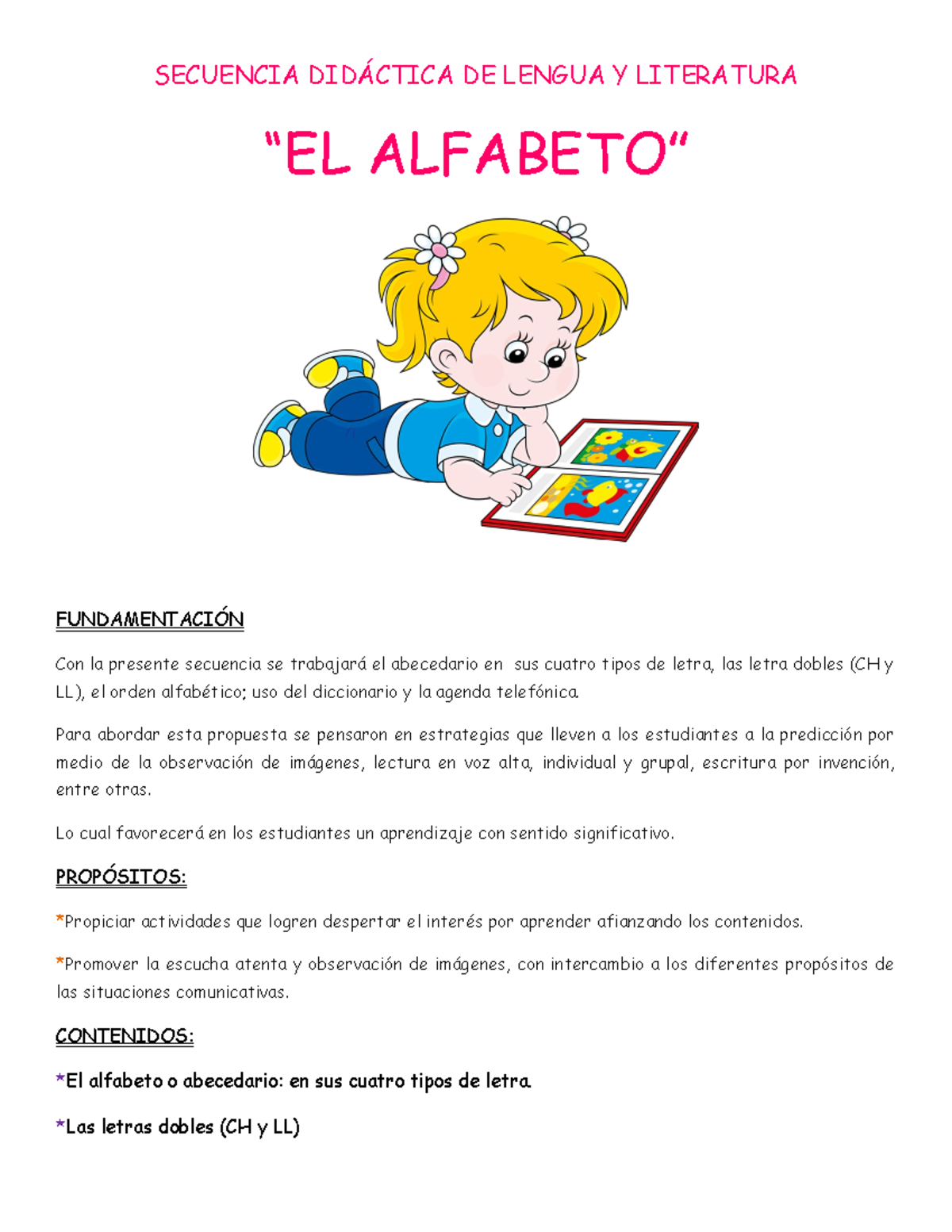 Secuencia Didáctica: El Abecedario y su Uso en Ortografía - Studocu