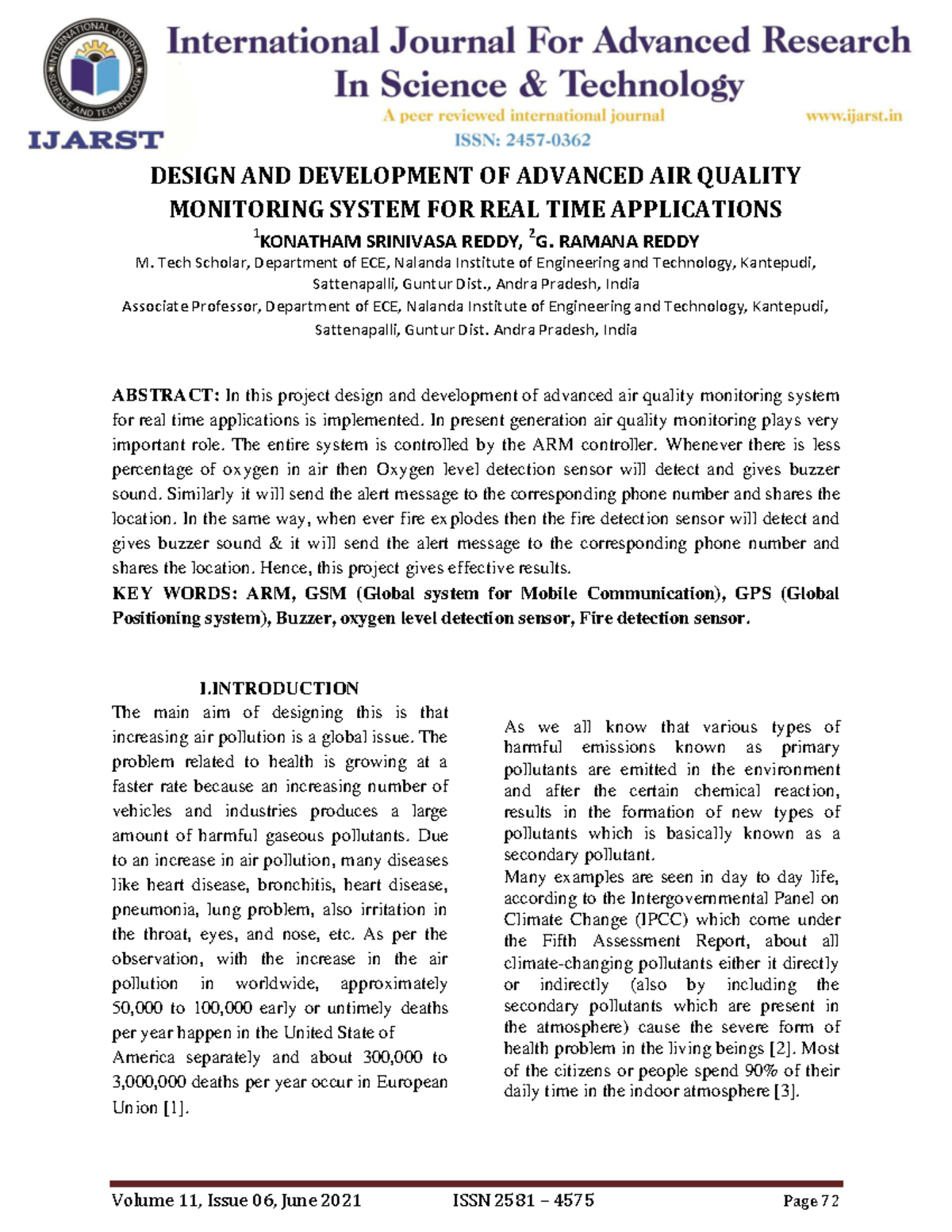 Advanced Air Quality Monitoring System Design for ECE-249 - Studocu