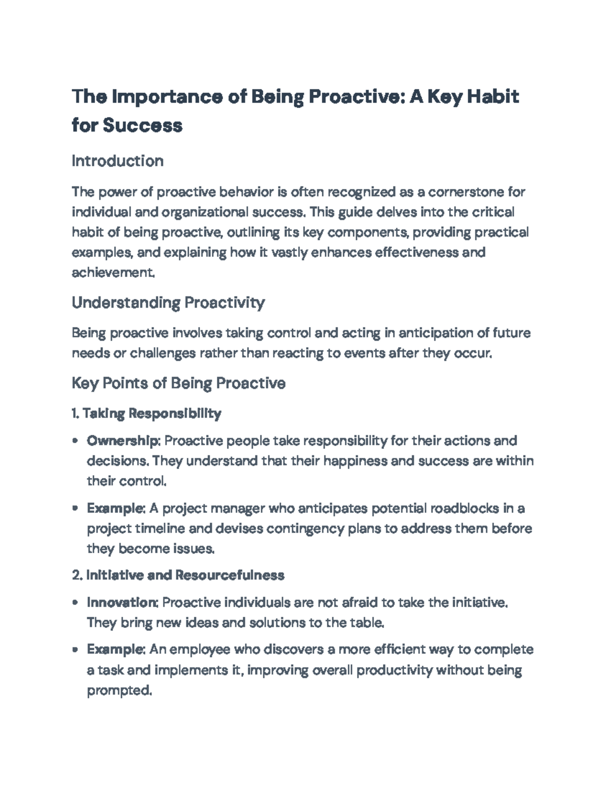 The Importance of Being Proactive: A Key Habit for Success - The ...
