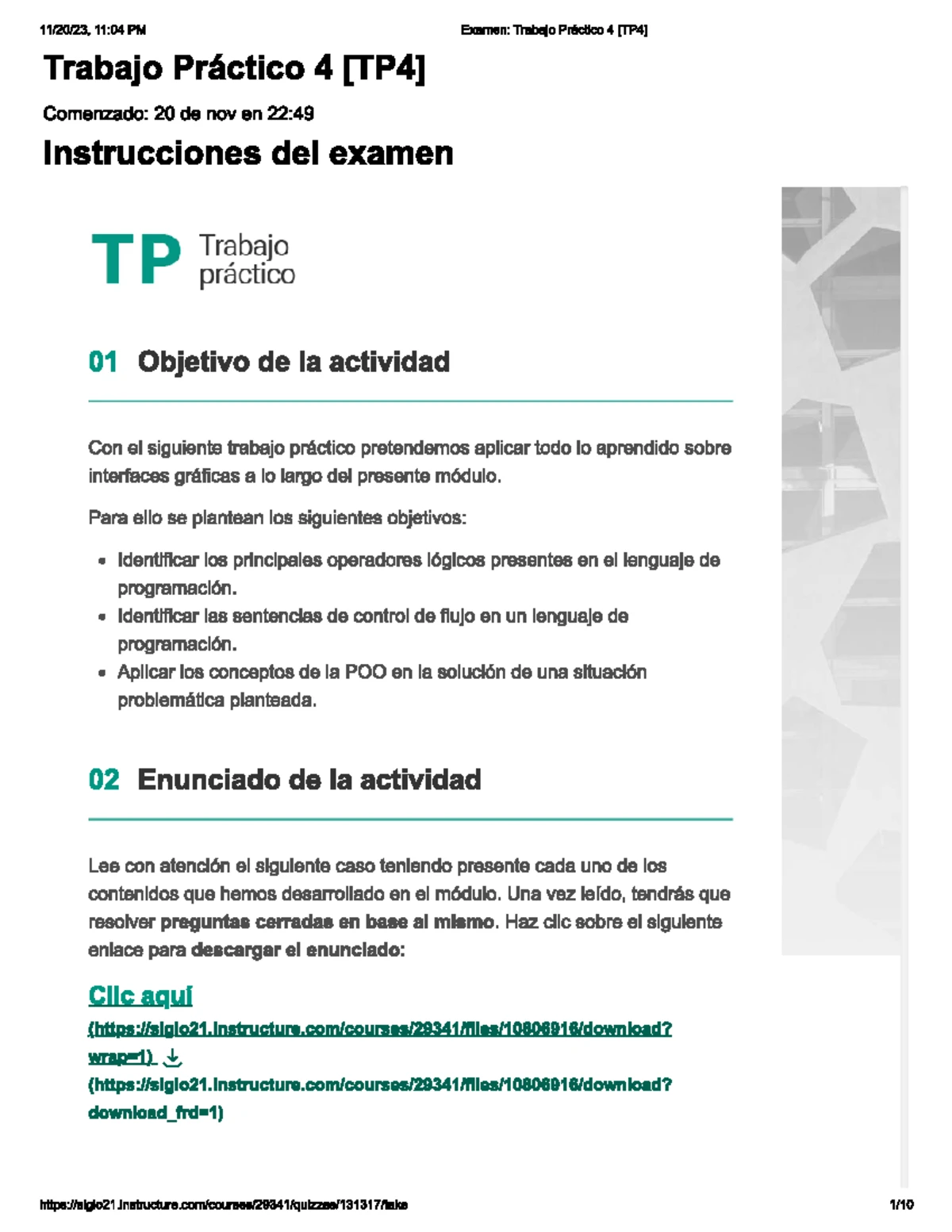 Examen Final TP3 - Paradigmas de Programación sobre POO y Bases de Datos - Studocu
