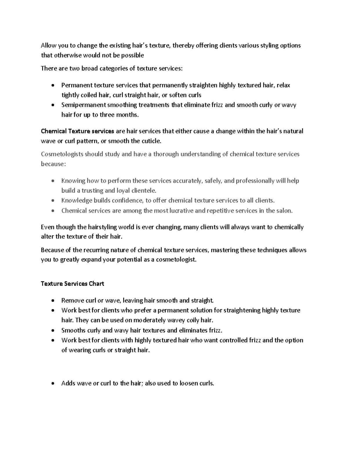 Chemical Relaxers: Types, Applications, and Consultation Guidelines (COS 101) - Studocu