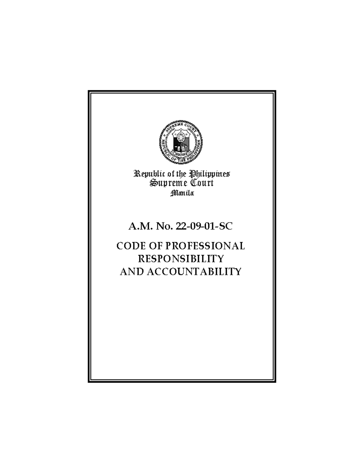 CPRA-2023 - CODE OF PROFESSIONAL RESPONSIBILITY AND ACCOUNTABILITY ...