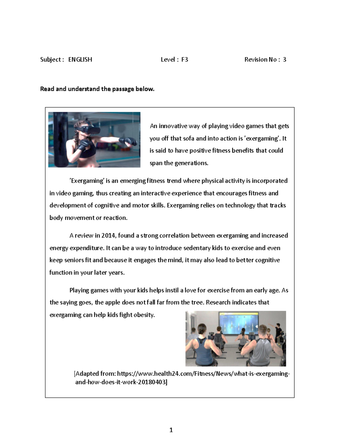 Readinfg rev - About reading F3 - SERI OMEGA PRIVATE & INTERNATIONAL ...