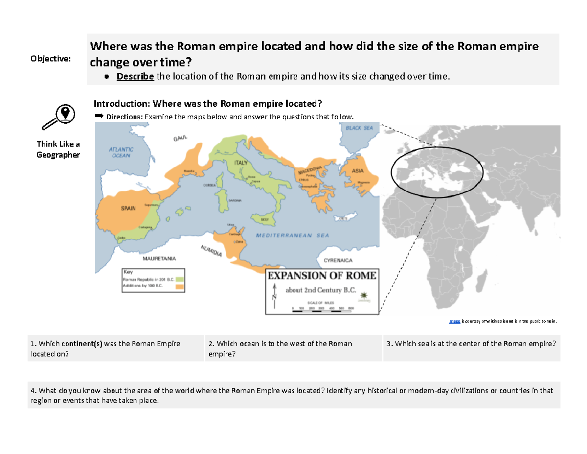 Geographic Context and Evolution of the Roman Empire (HIST 101) - Studocu