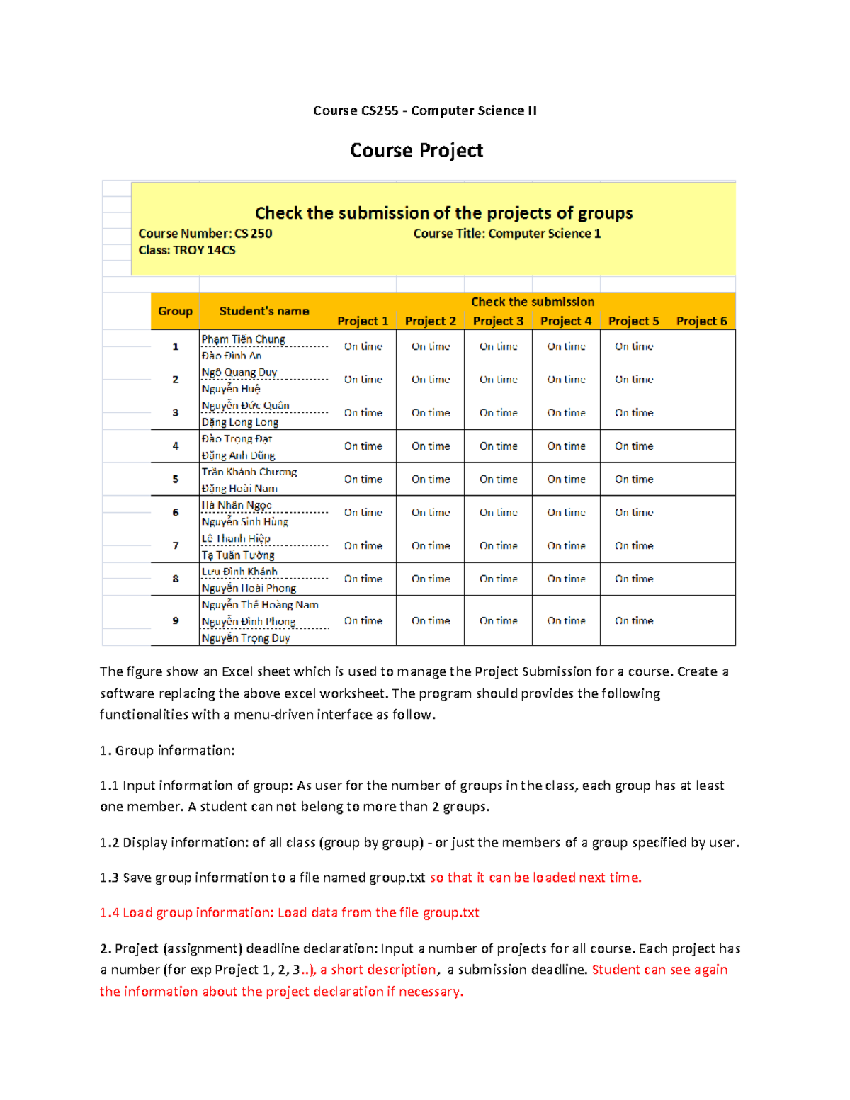 Course-Project - Course project - Course CS255 - Computer Science II ...