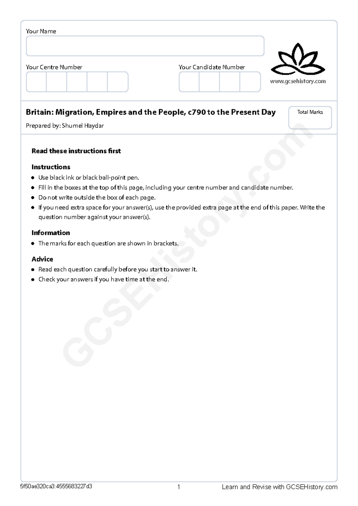 AQA GCSE History: Migration, Empires & People Exam Guide - Studocu