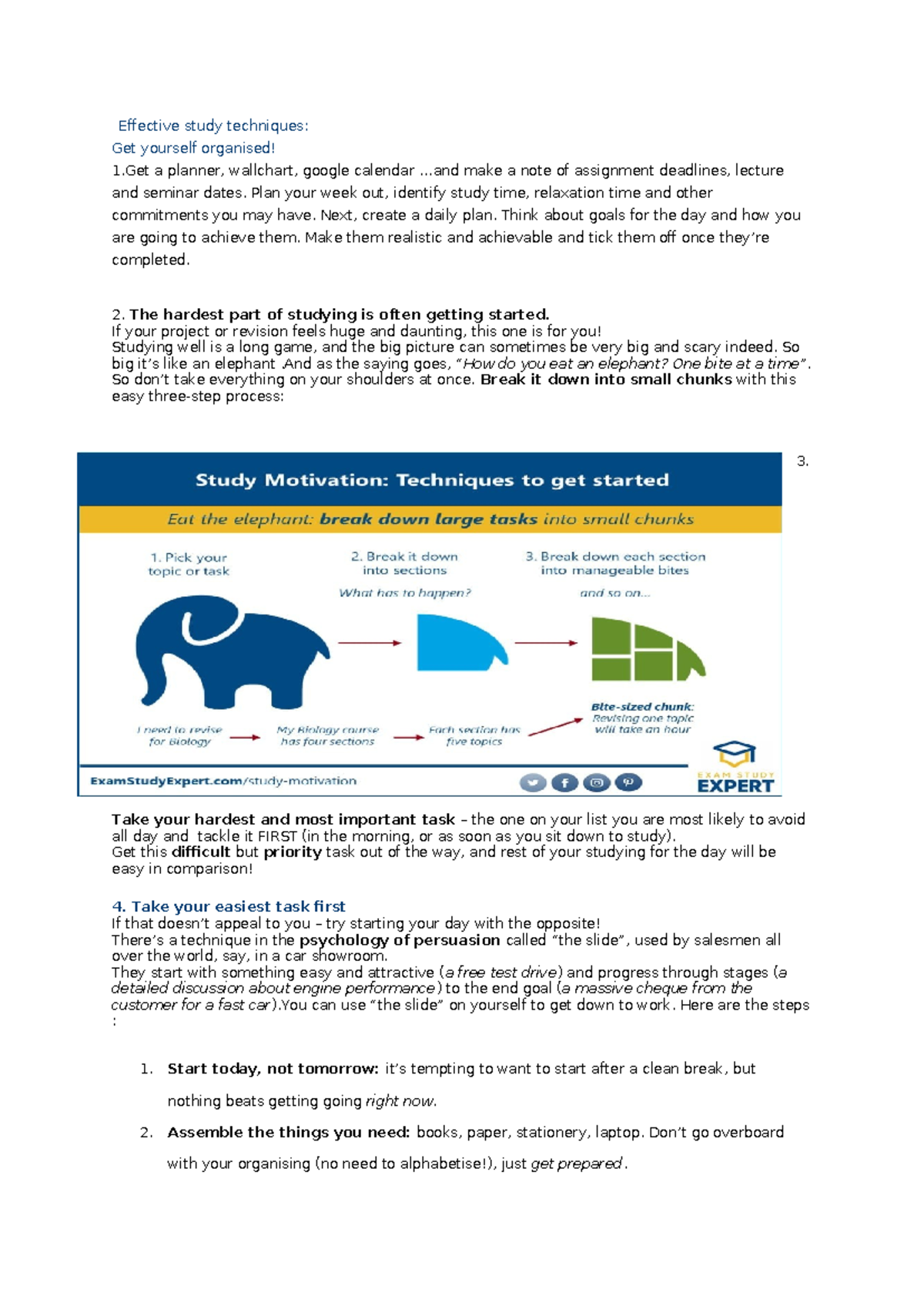3.Effective Study Techniques: Organize and Optimize Your Learning - Studocu