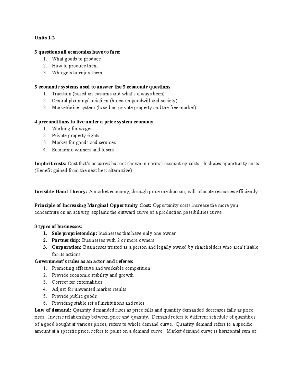 Econ 101 Final Exam Study Guide: Key Topics and Concepts - Studocu