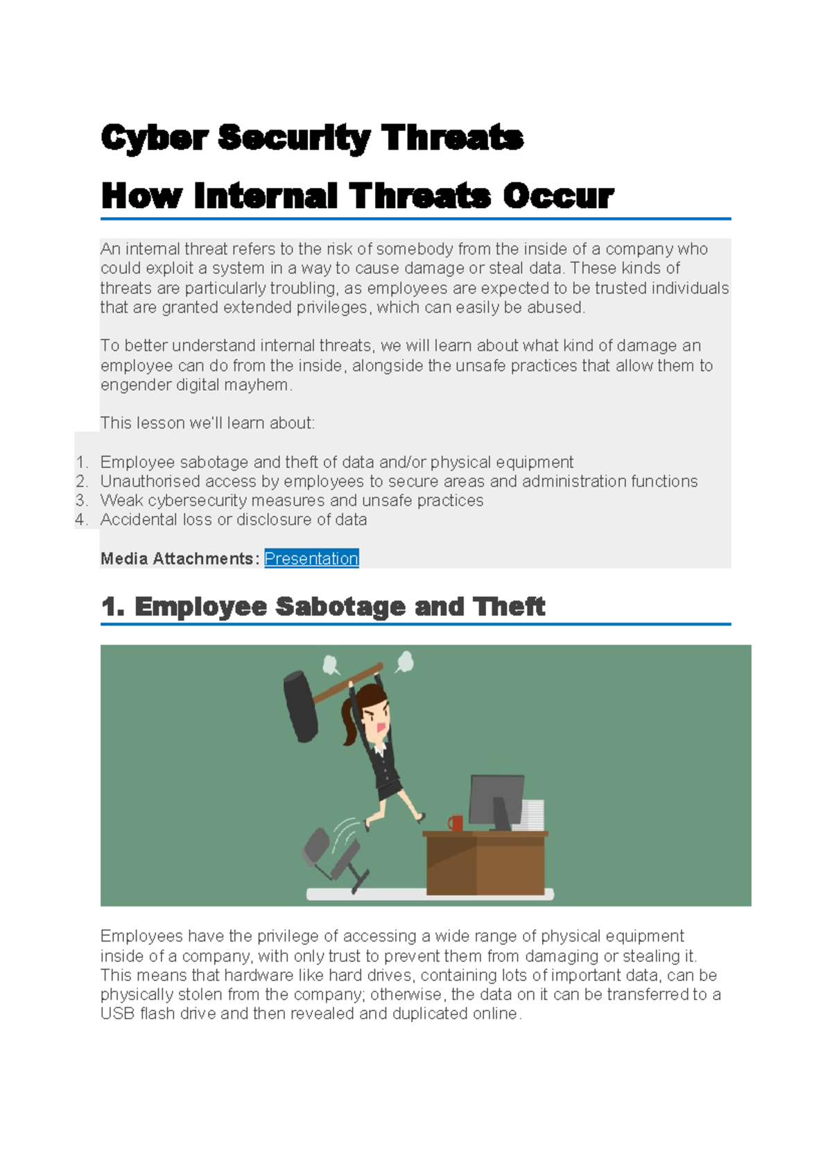 Cyber Security Threats: Understanding Internal Risks and Safeguards ...