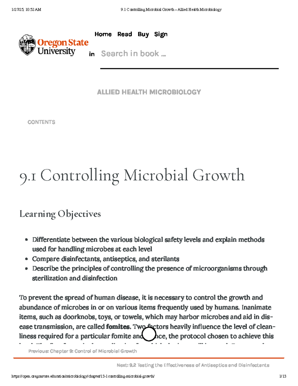 Controlling Microbial Growth: Protocols and Safety in AH Microbiology ...