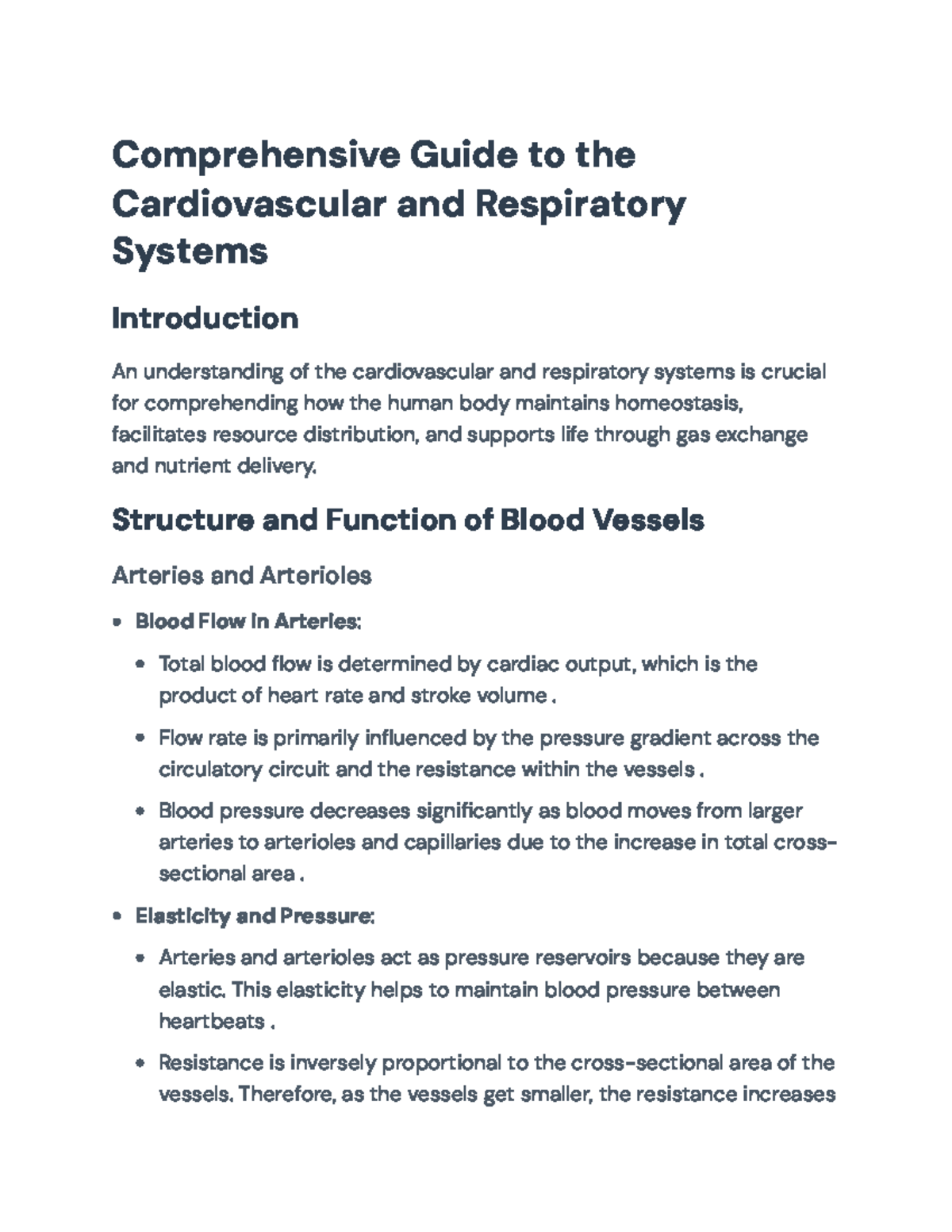 Comprehensive Guide to Cardiovascular and Respiratory Systems ...