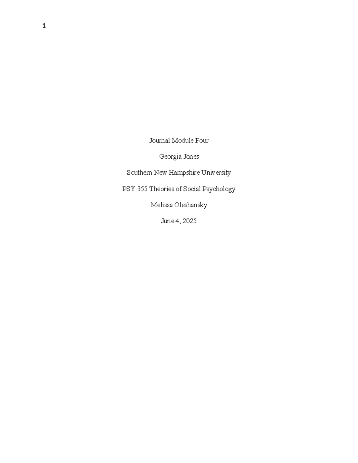 PSY 355 Module Four Assignment: Social Media's Impact on Self ...