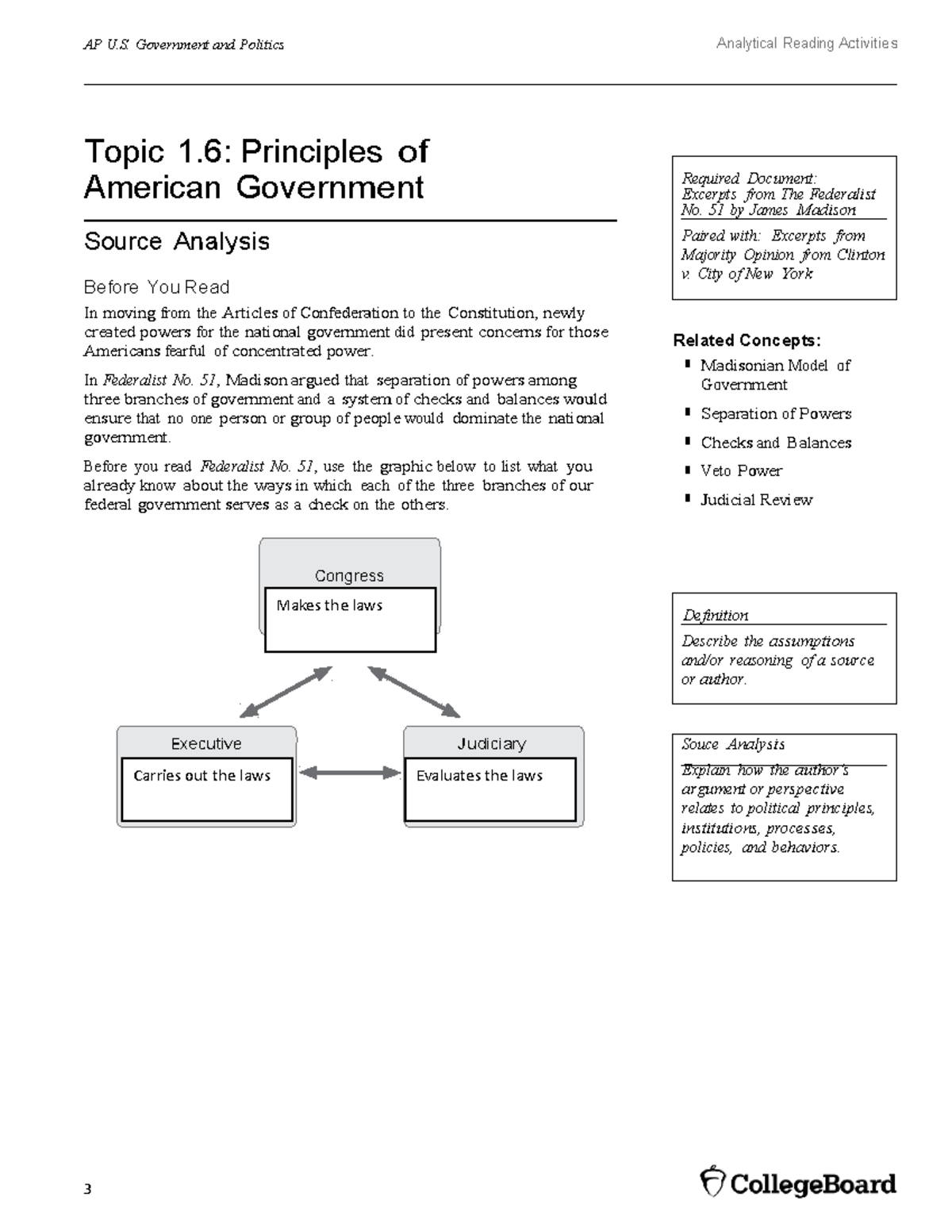 Government Topic 1.6 - Topic 1: Principles of American Government ...