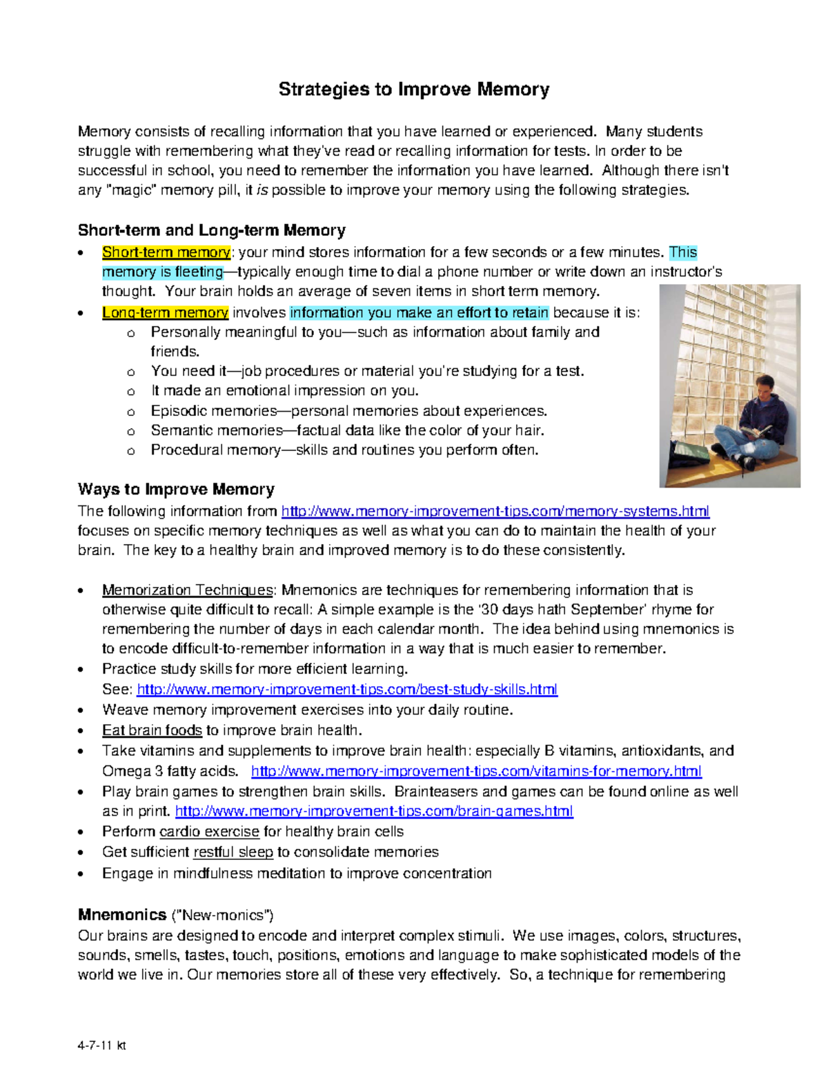 Memory Improvement Strategies: Techniques for Better Recall and ...