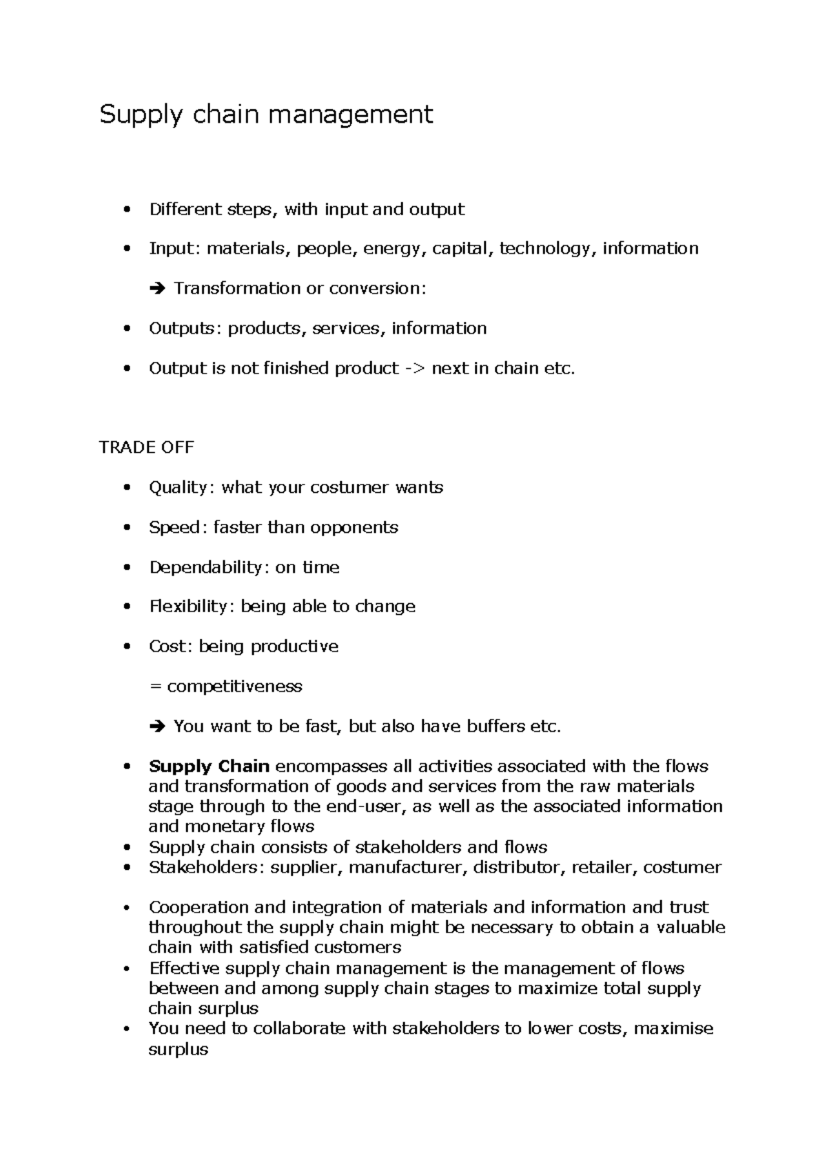 Supply Chain Management 1: Key Concepts and Logistics Principles ...