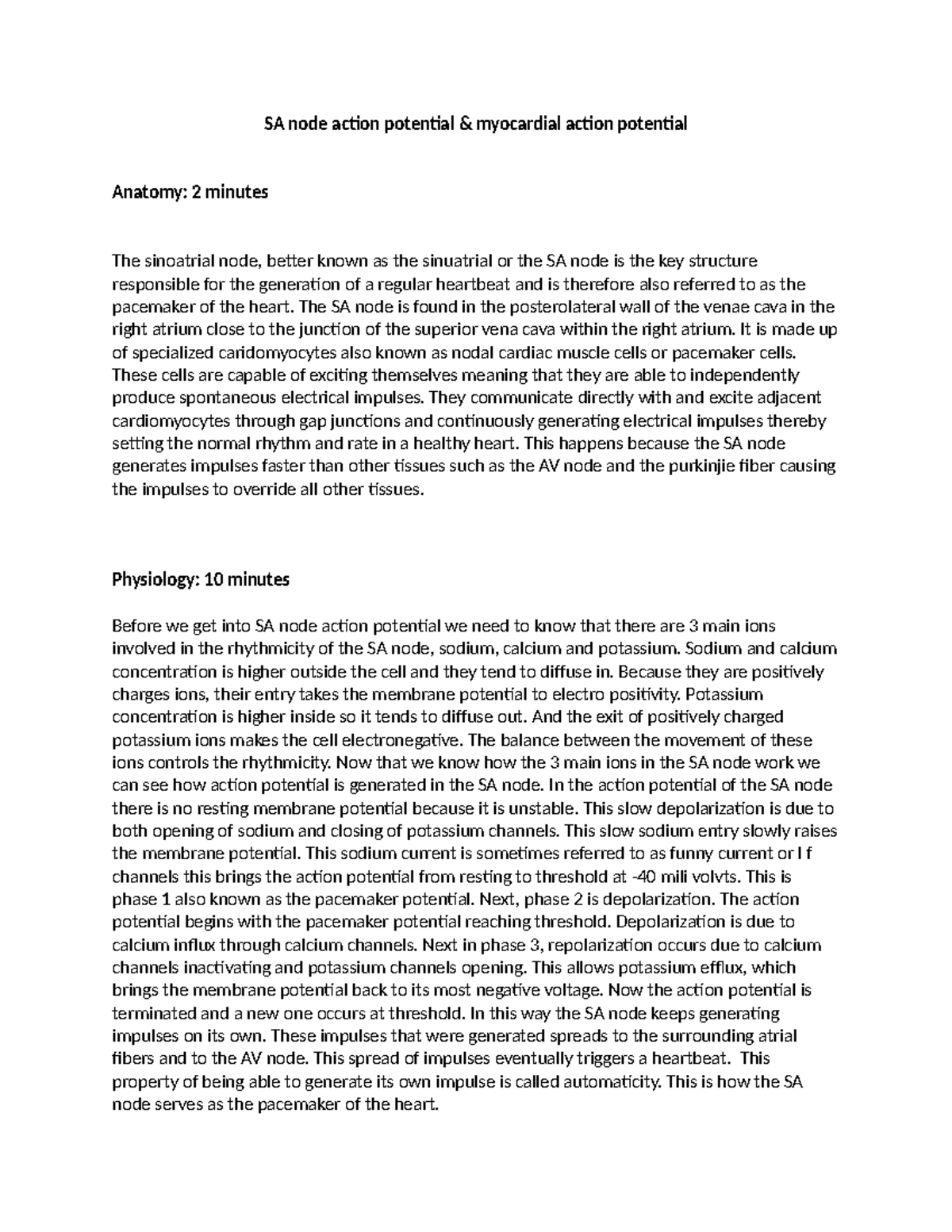SA Node Action Potential: Understanding Myocardial Rhythm & Function ...