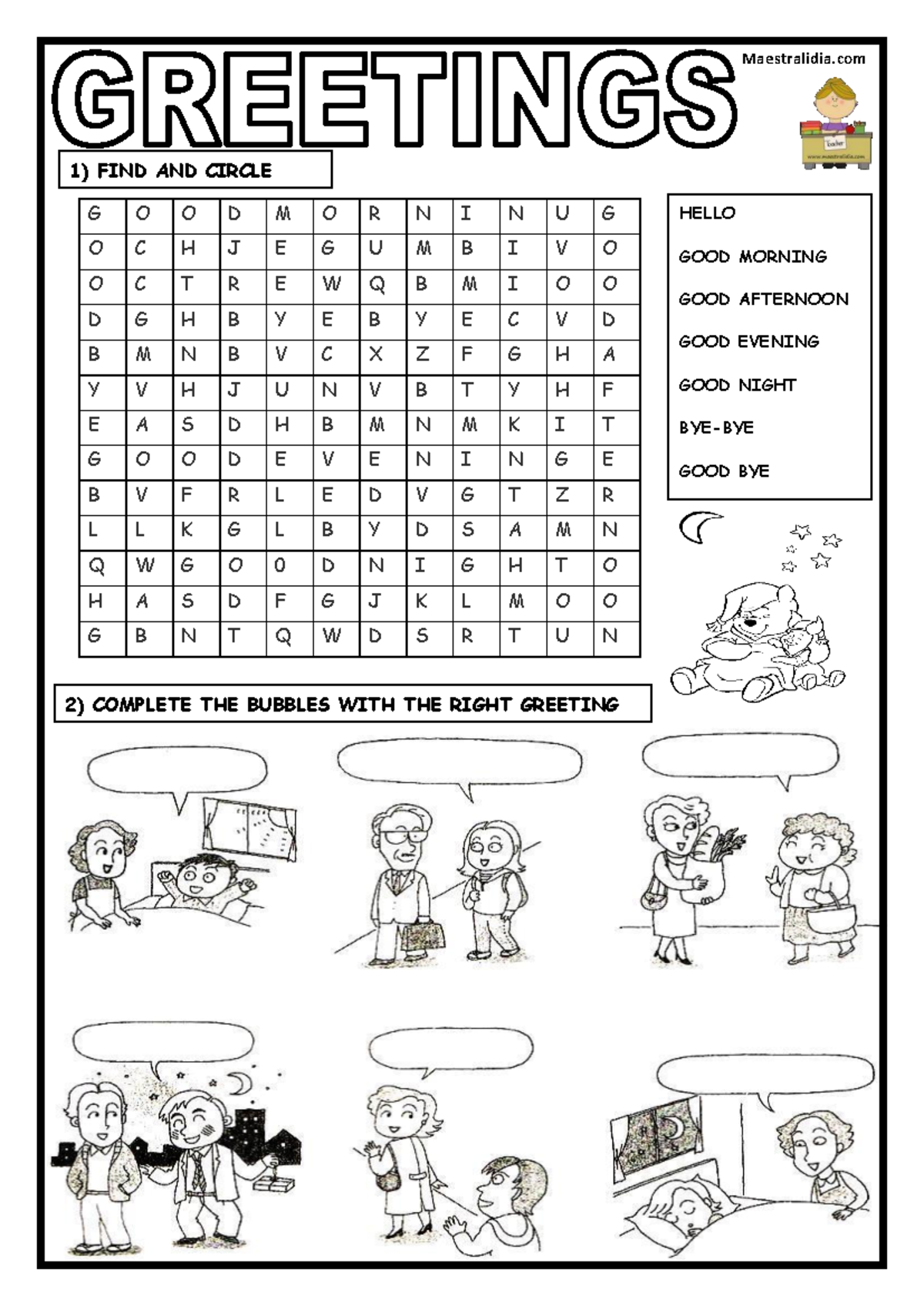 Greetings Exercise n 5 - Ejercicio sobre los Saludos - Studocu