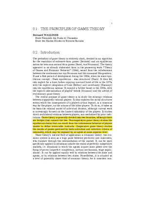 A Game Theory in Communication - Game Theory in Communications ...