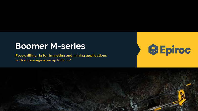Boomer M-Series Technical Specifications for Tunneling & Mining - Studocu