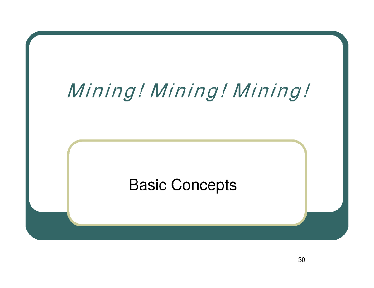 Lecture 1 CI: Basic Concepts in Fish Classification and Pattern Mining ...