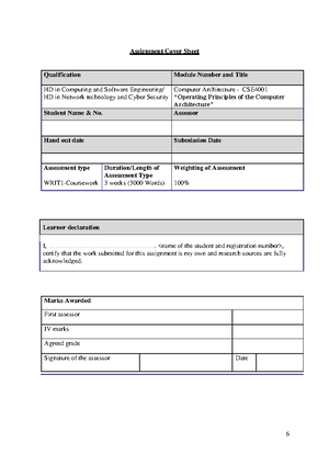 [Solved] 1 Identify and recommend types of computer systems CPU - Computer Architecture (CSE4001 ...