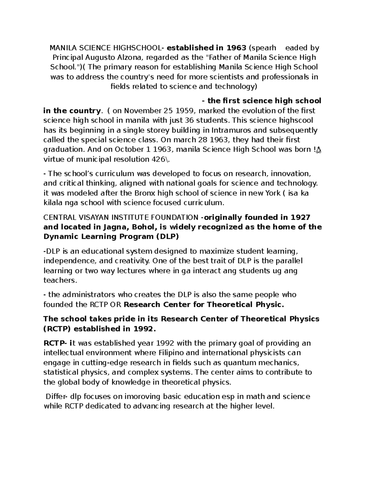 History and Impact of Manila Science High School (MSHS) on Education ...