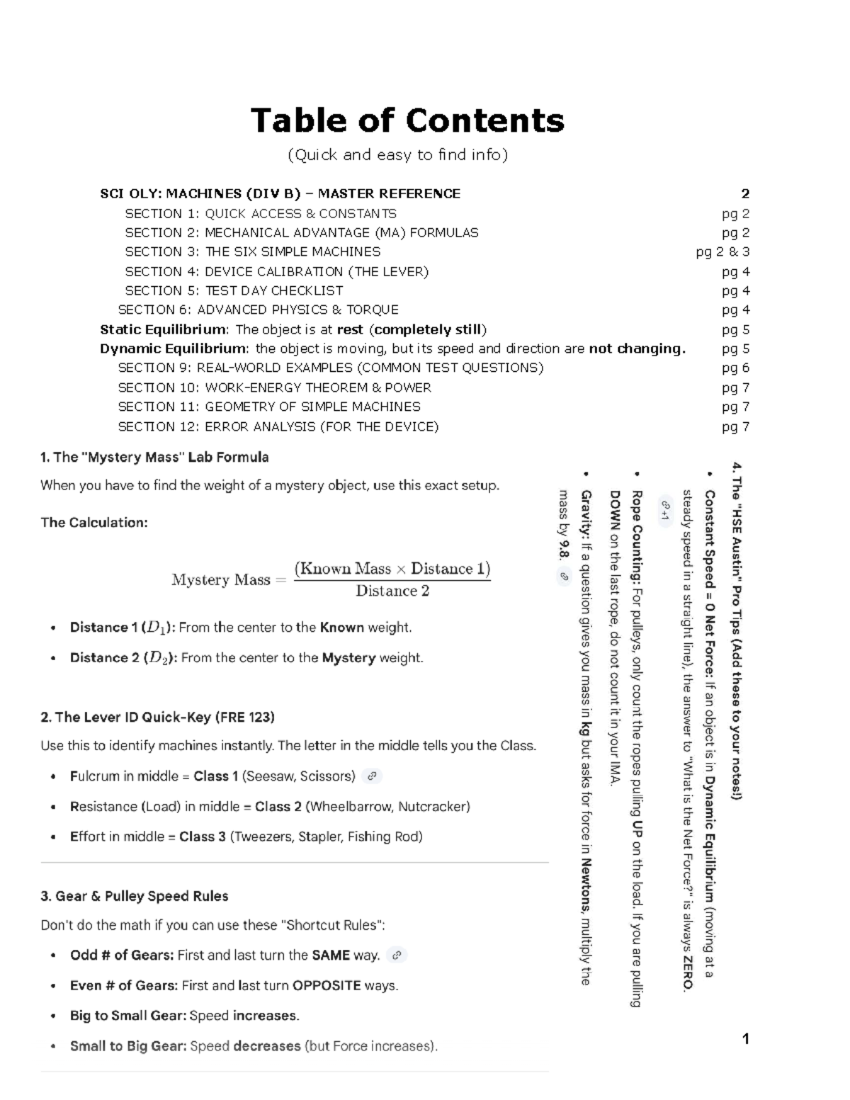 SCI OLY: MACHINES (DIV B) – Comprehensive Master Reference Guide - Studocu
