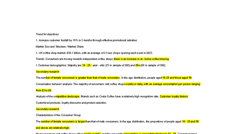Market Analysis and Strategy for UK Coffee Shops: Objectives & Trends ...