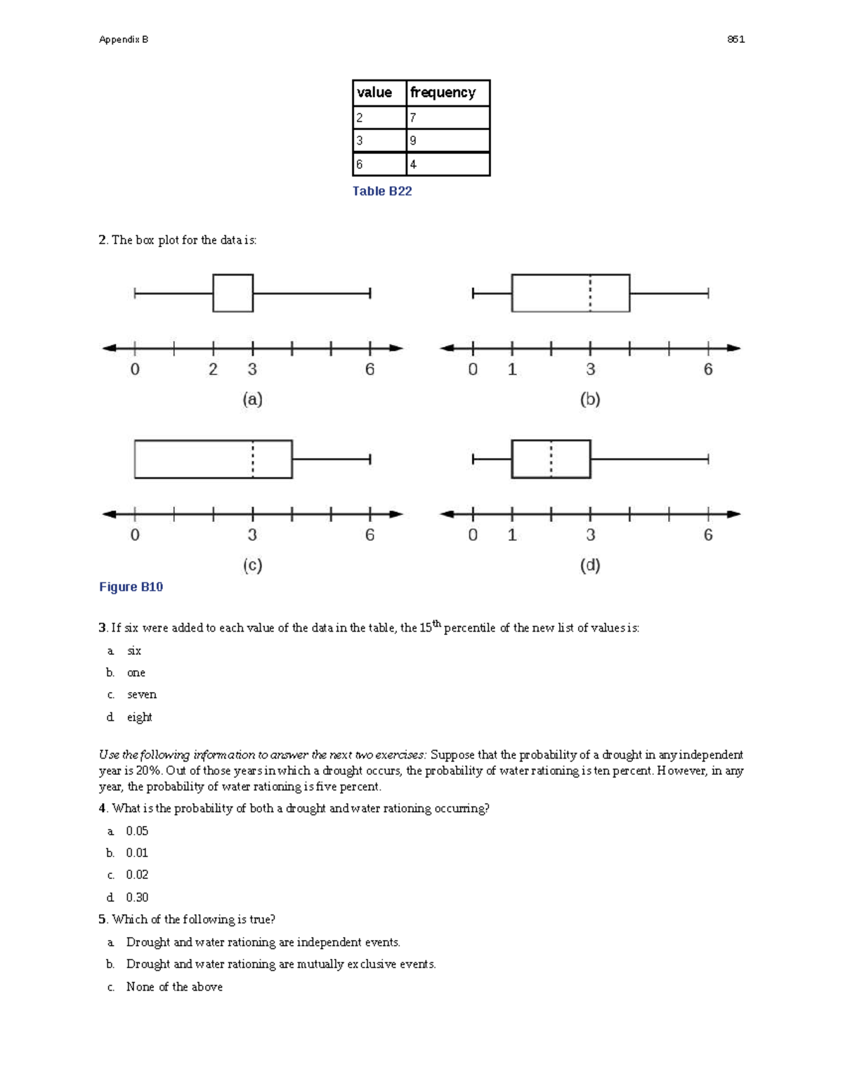 Introductory Statistics – Part 4: Appendix B & Probability Exercises ...