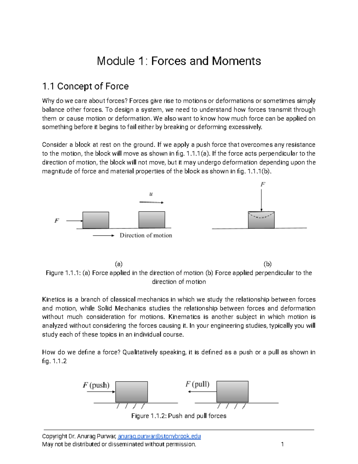 Module 1: Forces and Moments - Understanding Force Concepts - Studocu
