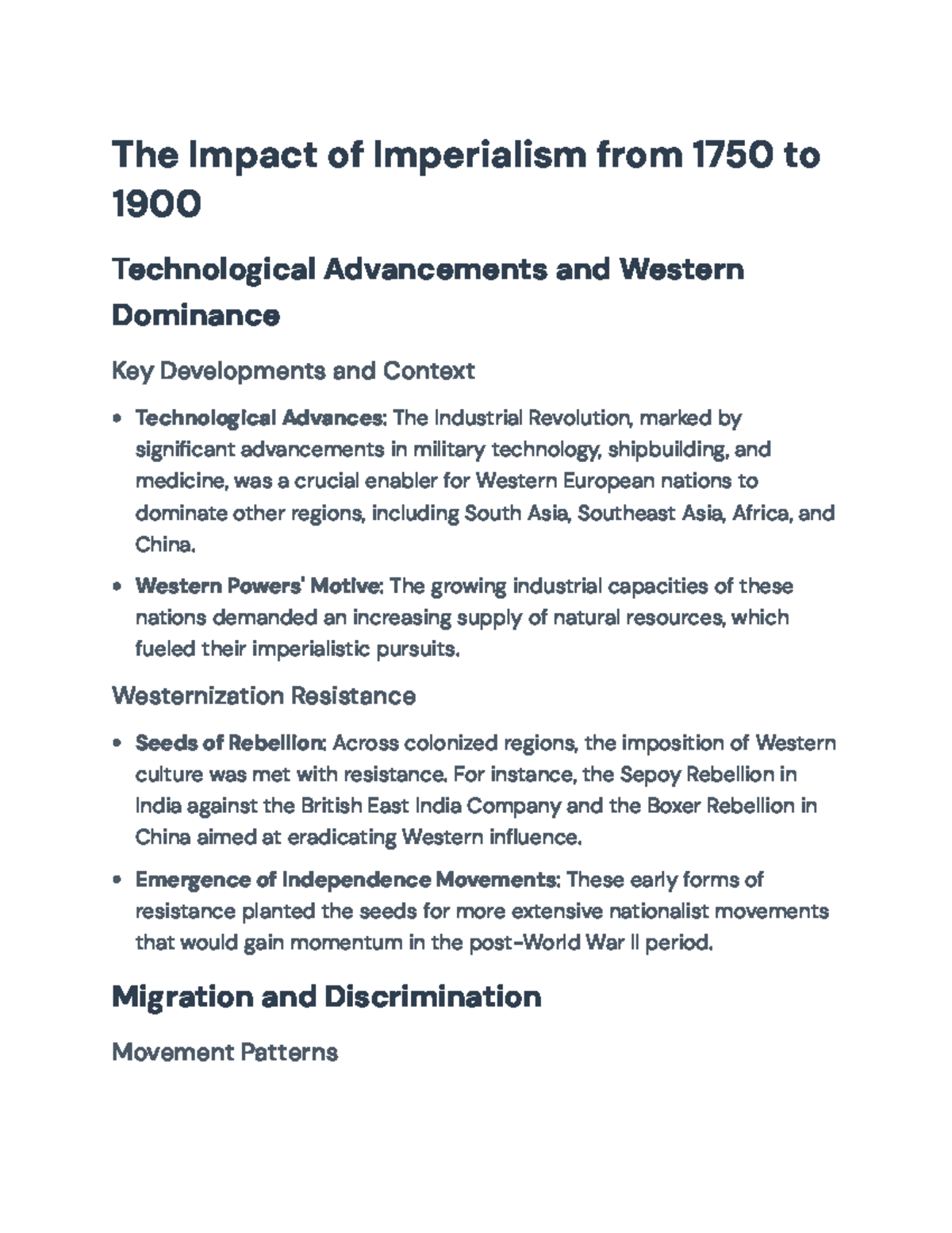 The Impact of Imperialism 1750-1900: Tech Advancements & Resistance ...