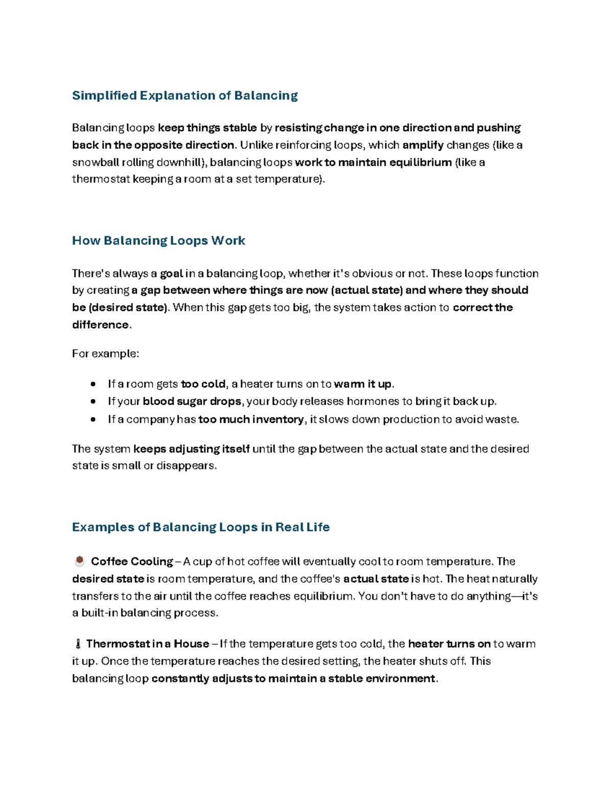 Balancing Loops - Simplified Explanation of Balancing Balancing loops ...