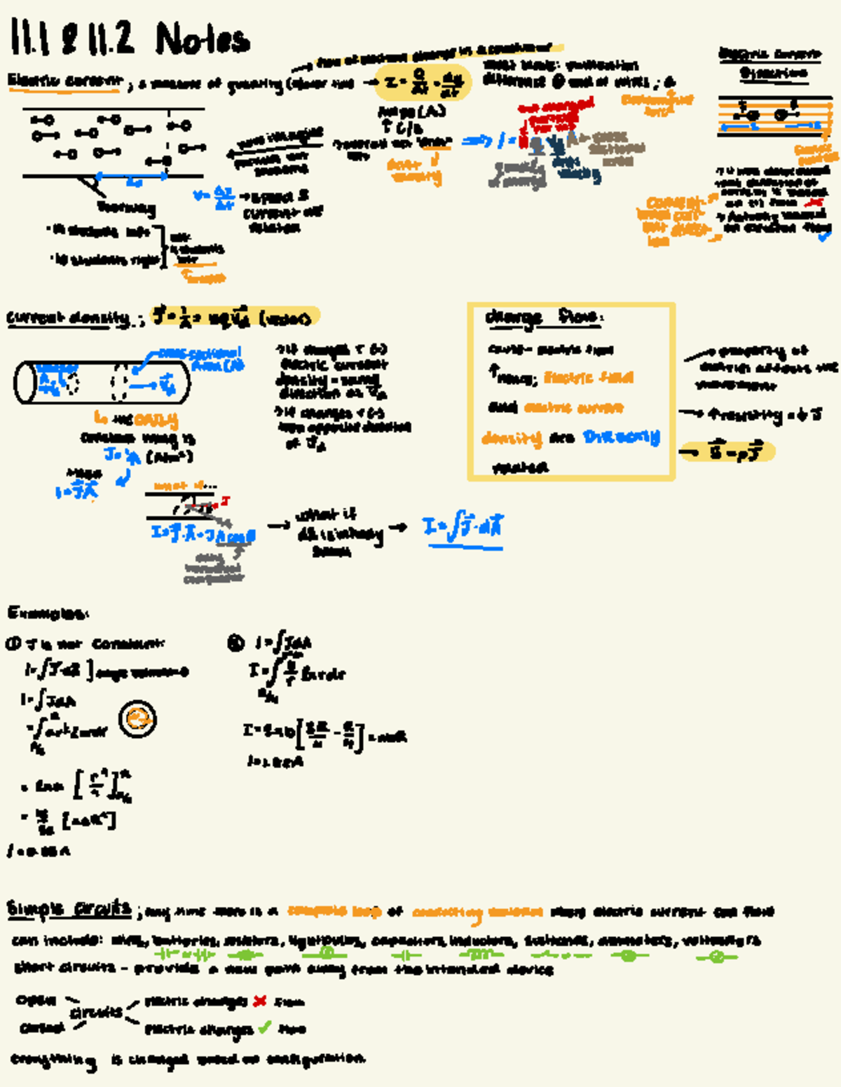 11 1 11 2 Lecture Notes: Understanding Electric Current and Charge ...
