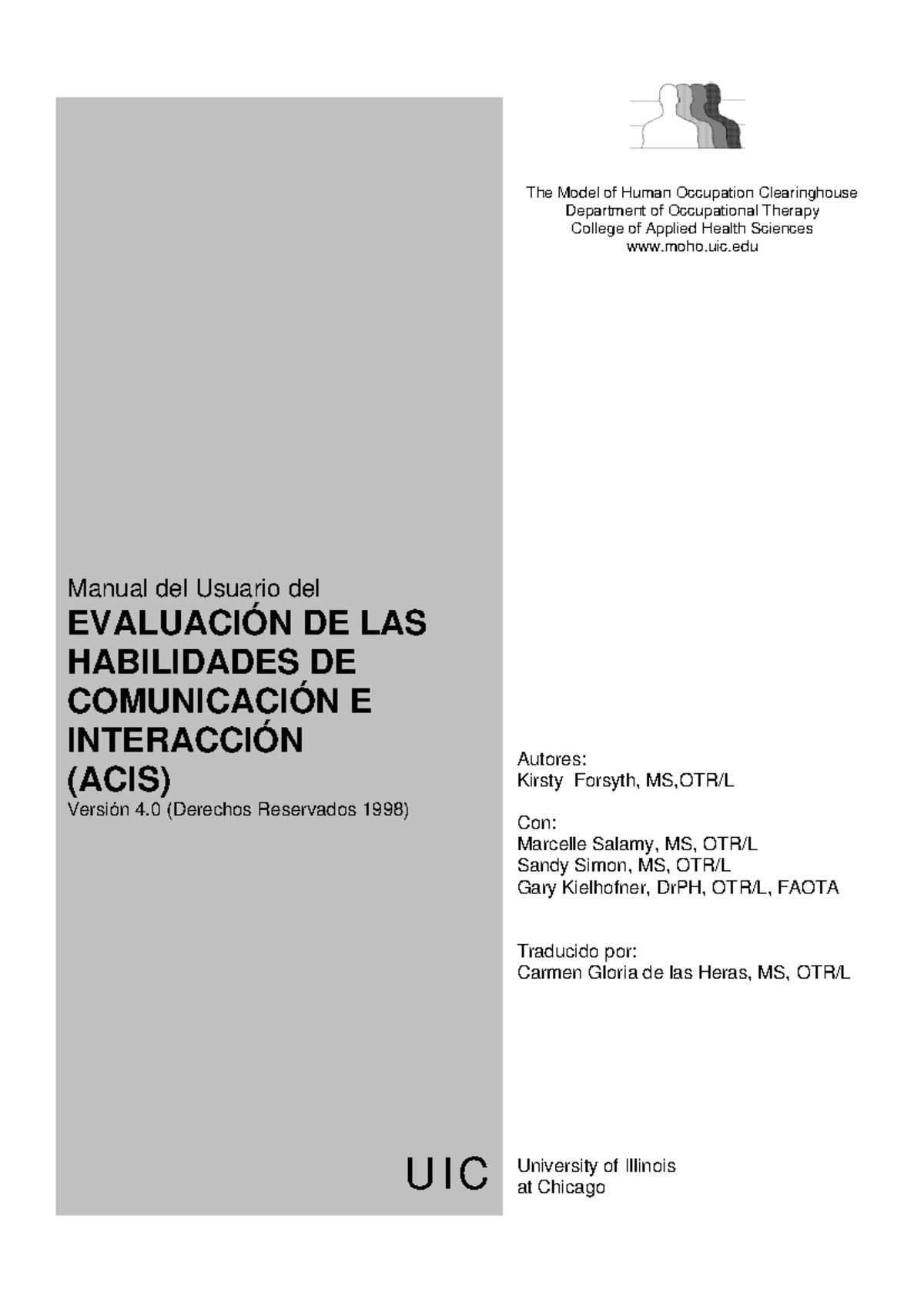 Evaluación de Habilidades de Comunicación e Interacción - ACIS v4 - Studocu