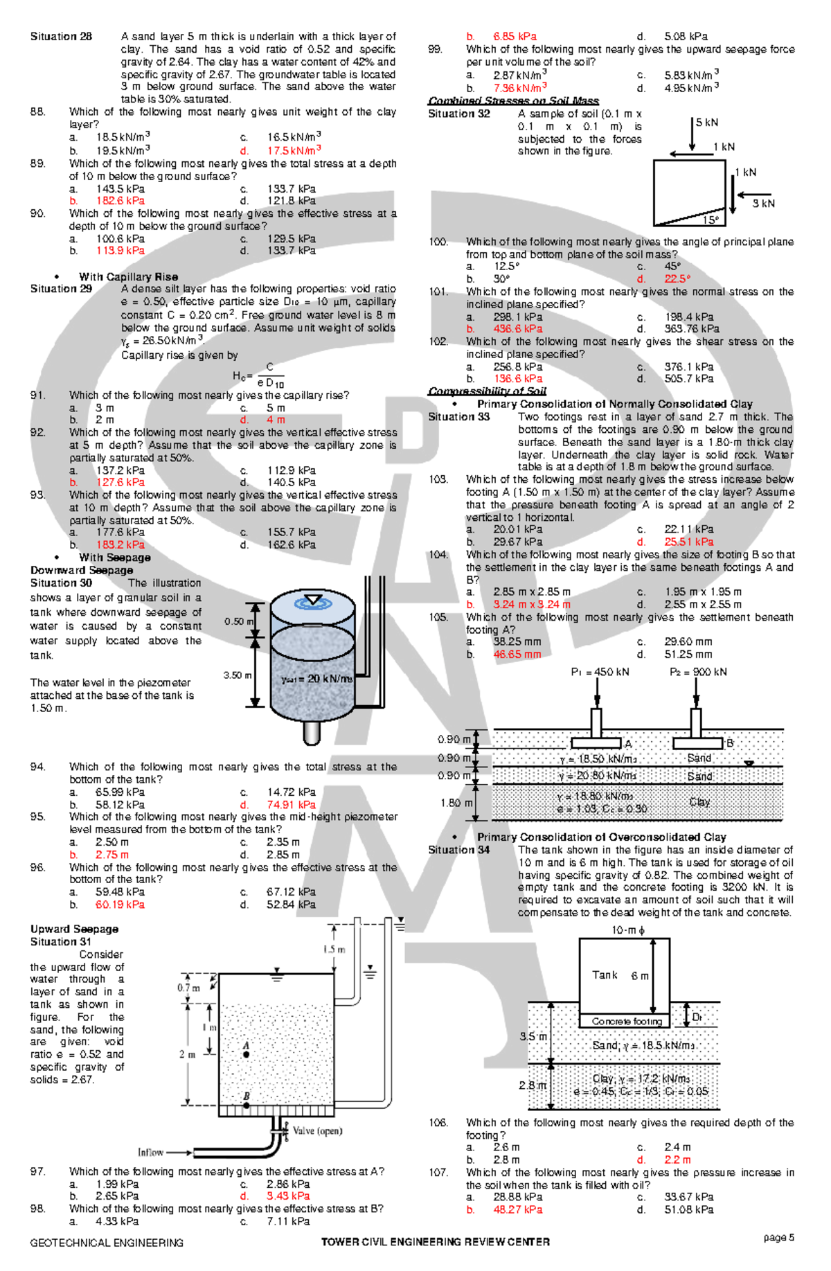 GEOTECH 2020 Midterm Exam Review - Page 5 Questions Analysis - Studocu