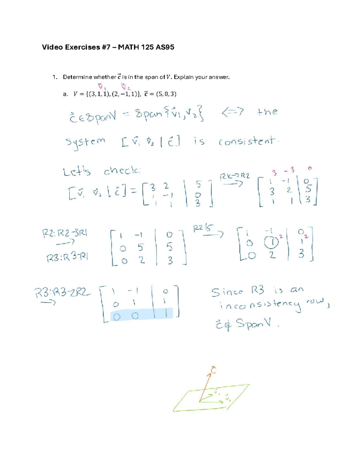 Video Exercises Notes MATH 125 AS95 - Studocu