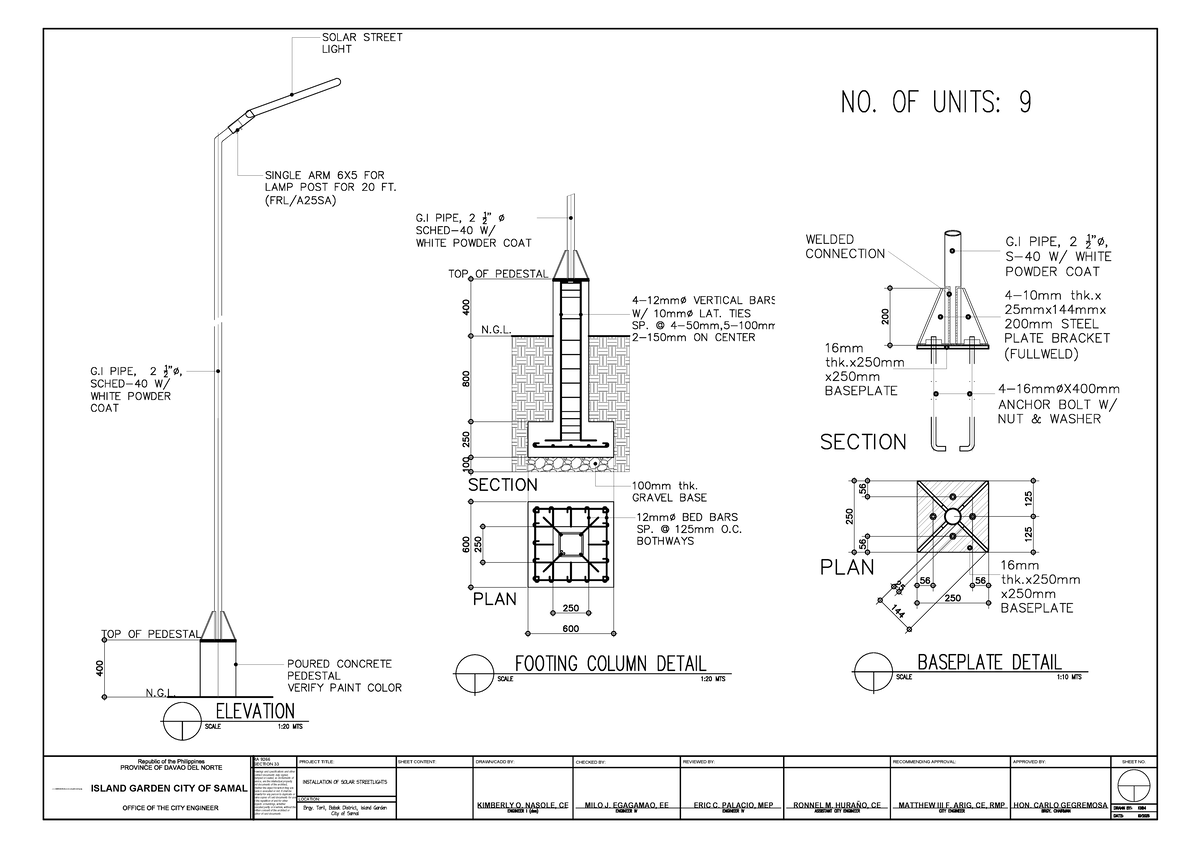 RA 9266 SECTION 33: Solar Streetlights Integrated Drawings - Studocu
