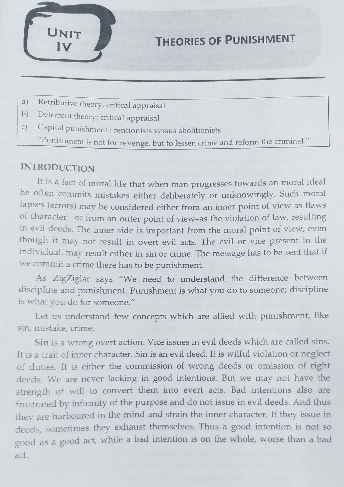 Theories of Punishment - Moral Philosophy - Studocu