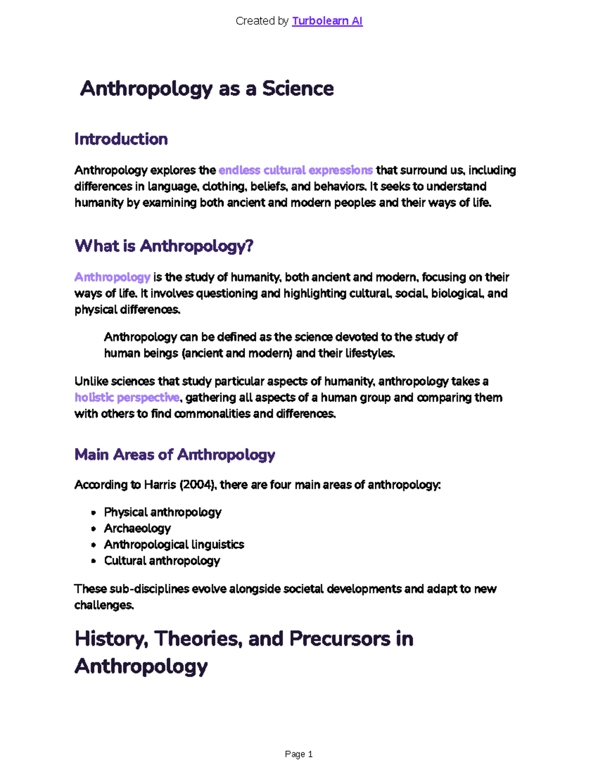 Final Study Guide 2: Understanding Key Concepts in Anthropology - Studocu