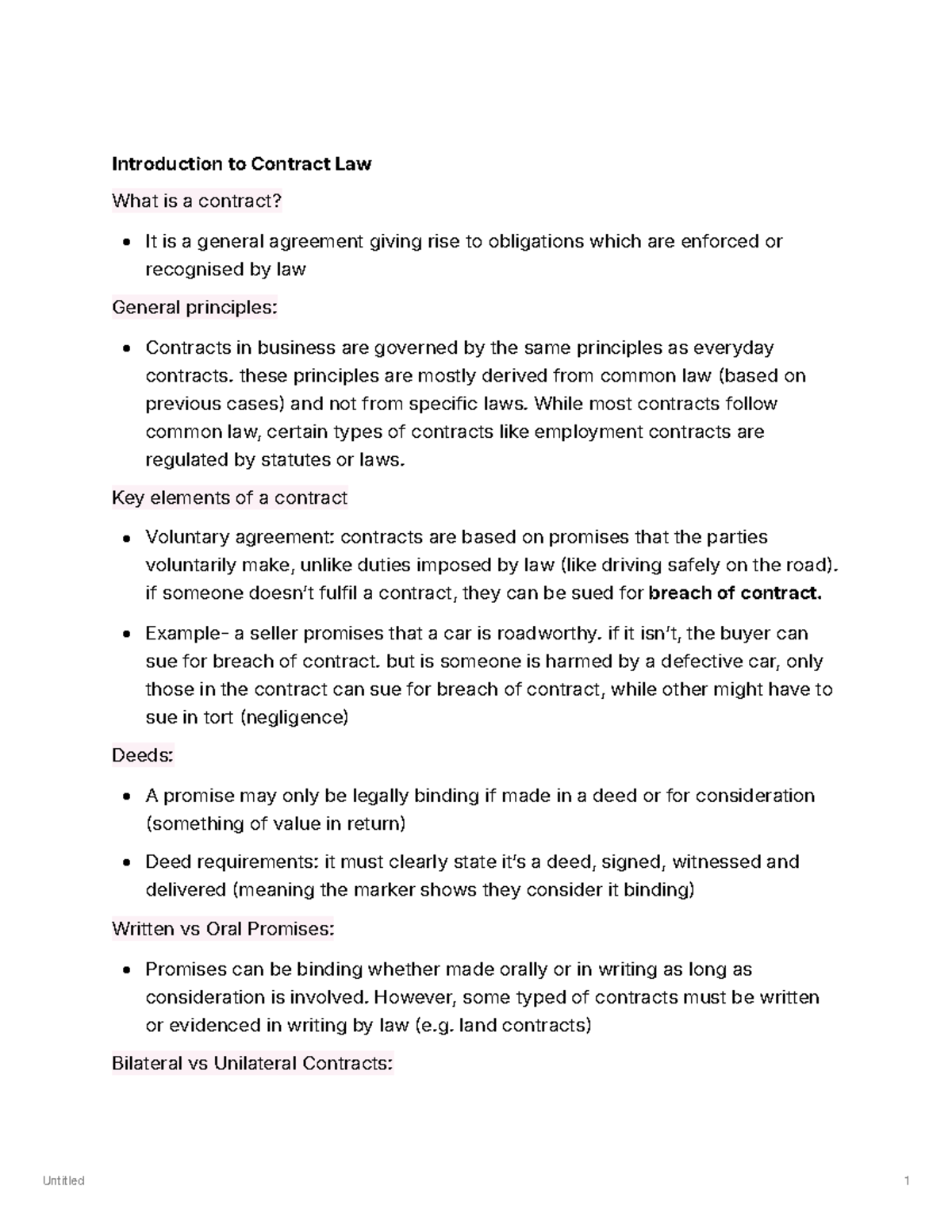 Introduction to Contract Law: Key Principles and Elements Explained ...