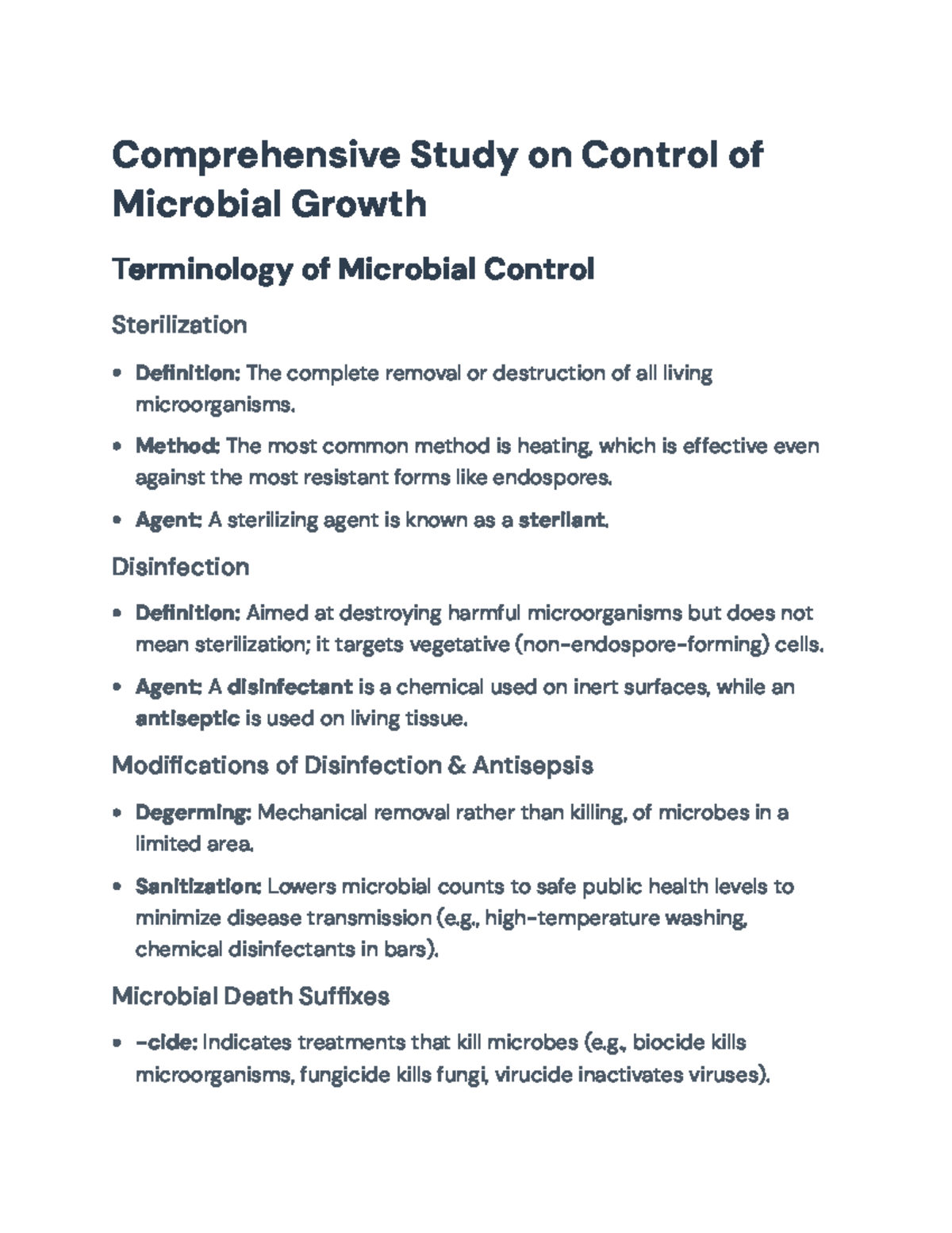Microbial Control Methods and Practices: A Detailed Study Overview ...