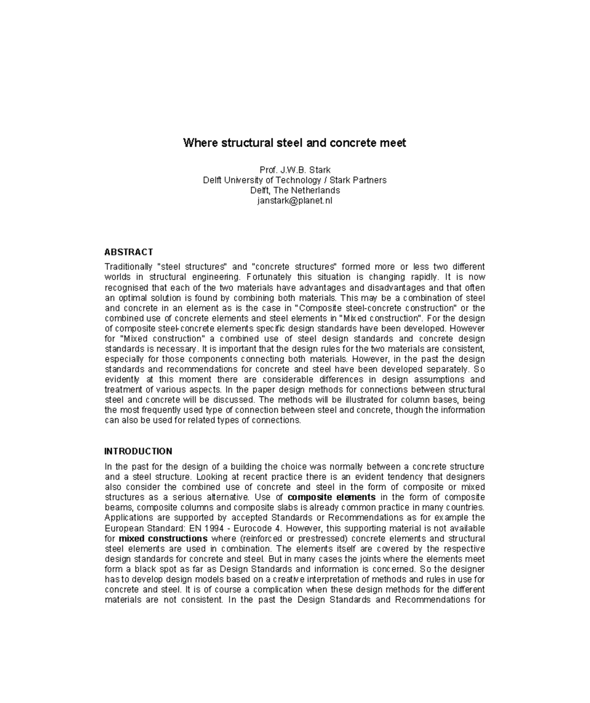 Design Methods for Connections Between Steel and Concrete (CIV 237 ...