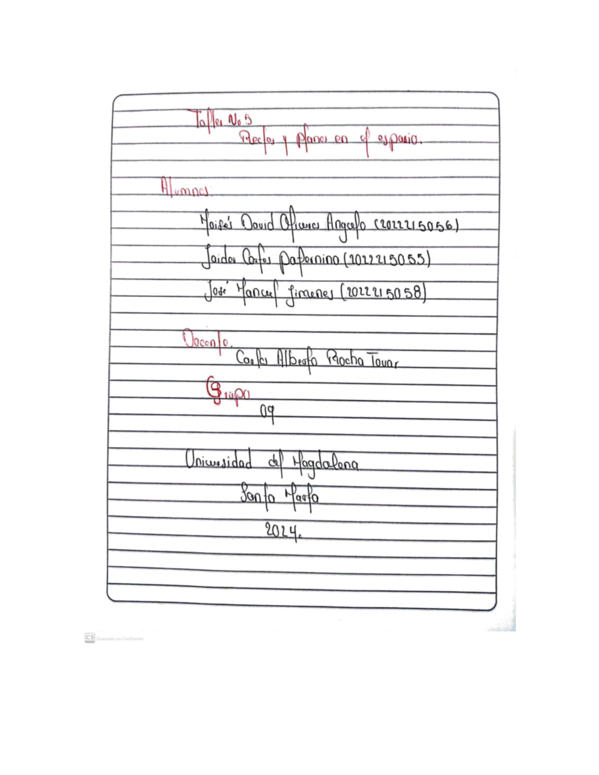 Taller 3 ultimo - Tafler No 5 Reclay planer en of espania. Alumnos ...