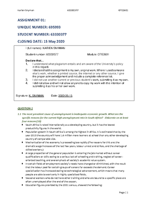 Unisa-DSAR06-form - Summary - DSAR Application form for final-year ...