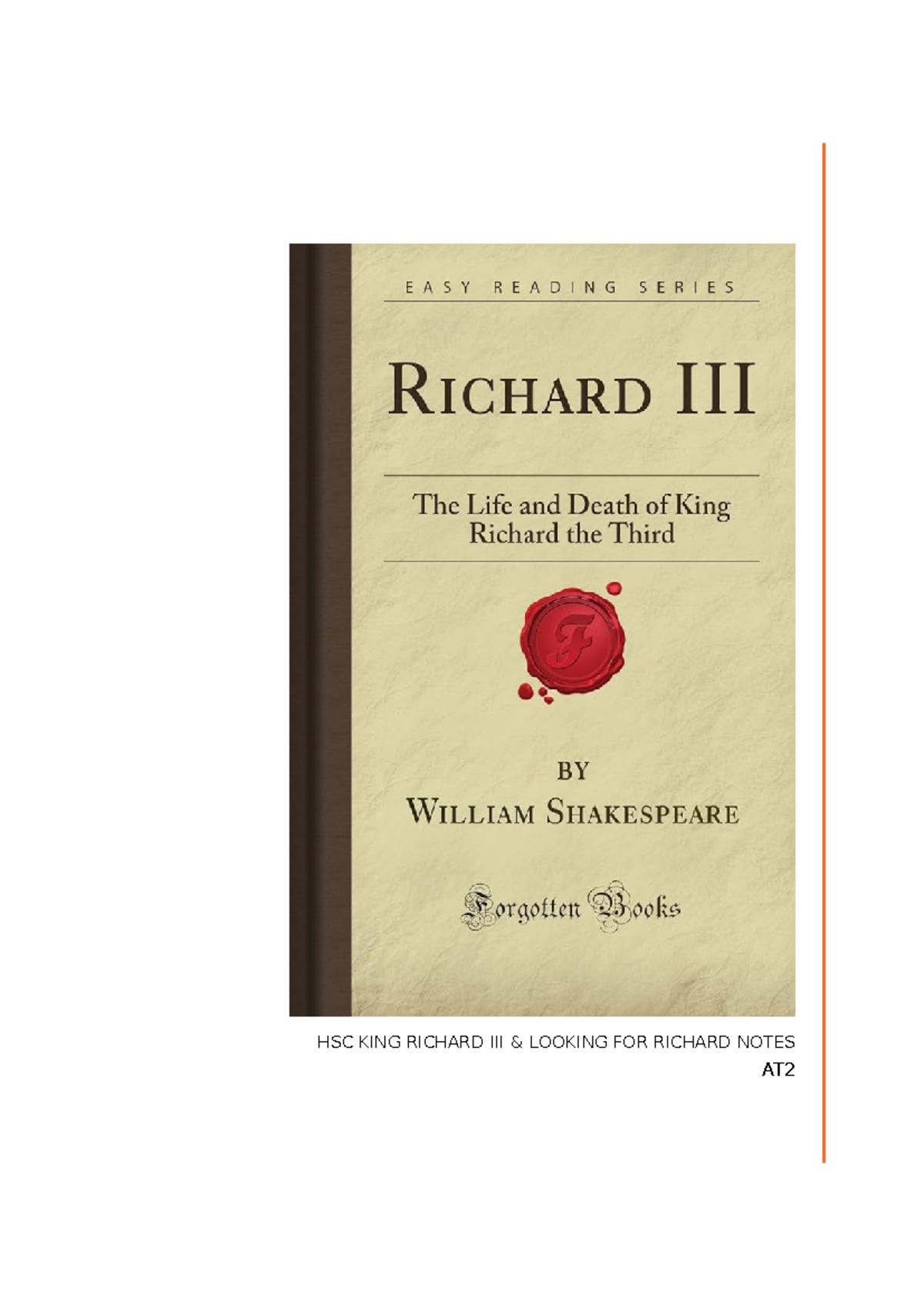 HSC English - King Richard III & Looking For Richard Notes - Studocu