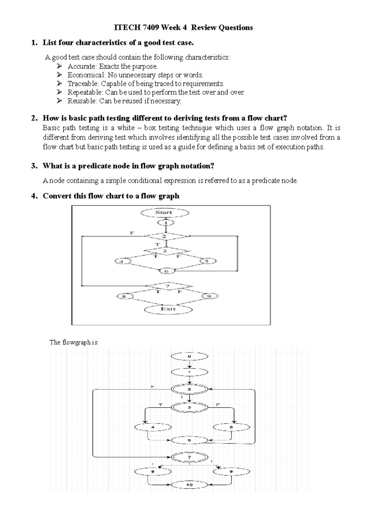 ITECH 7409 Tutorial 4: Week 4 Review Questions & Key Concepts - Studocu