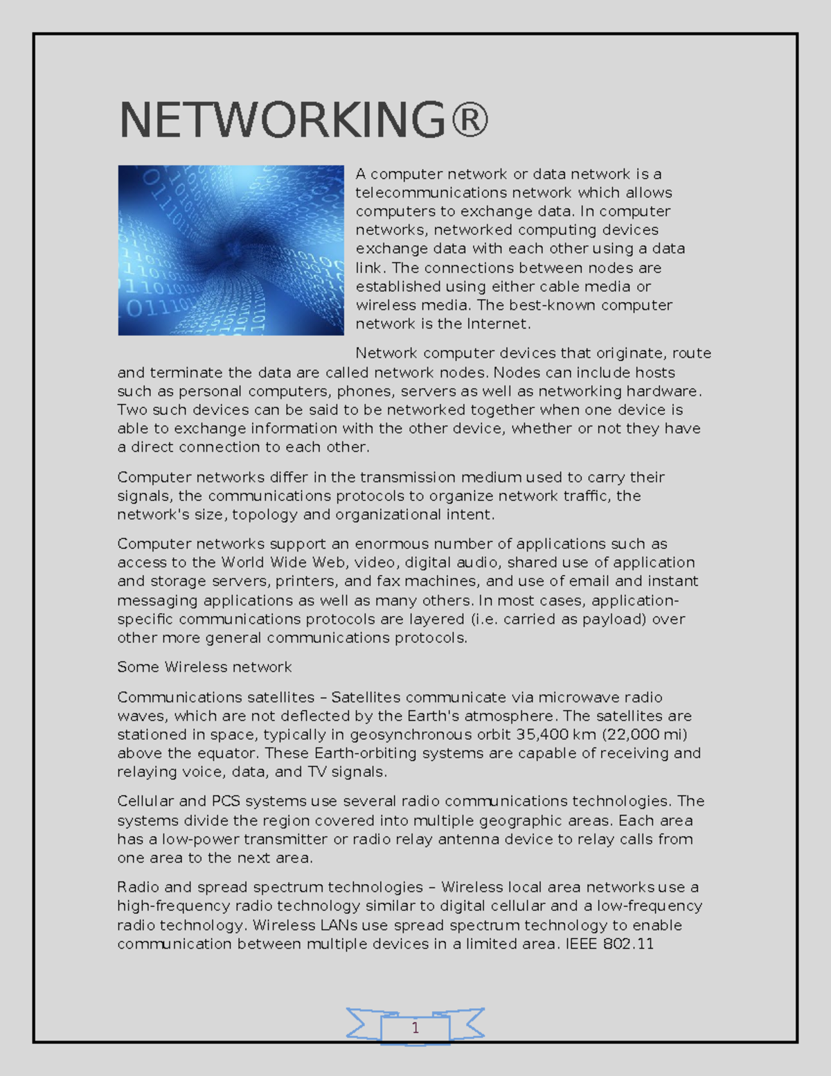 Networking Concepts Overview: Project 2 Insights - Studocu