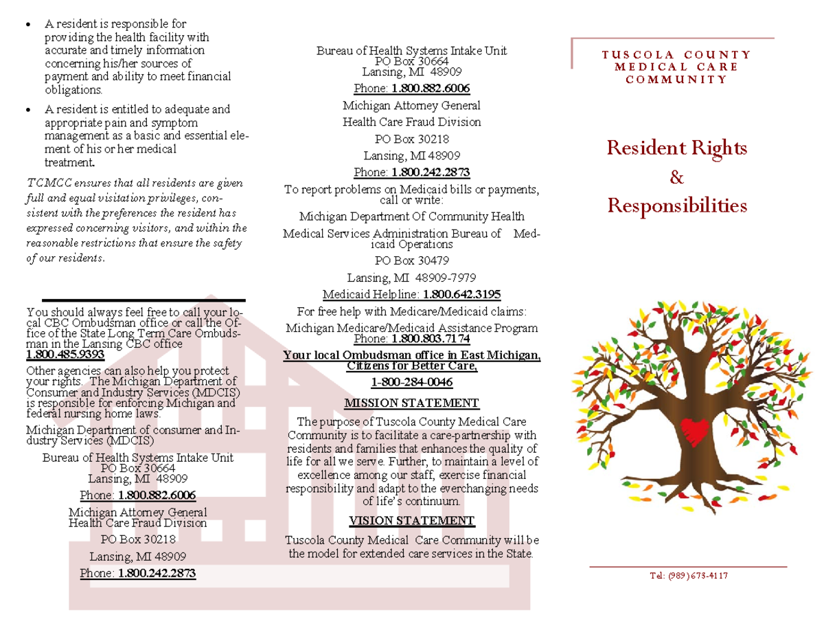 Resident-rights-brochure - Resident Rights & Responsibilities T U S C O ...