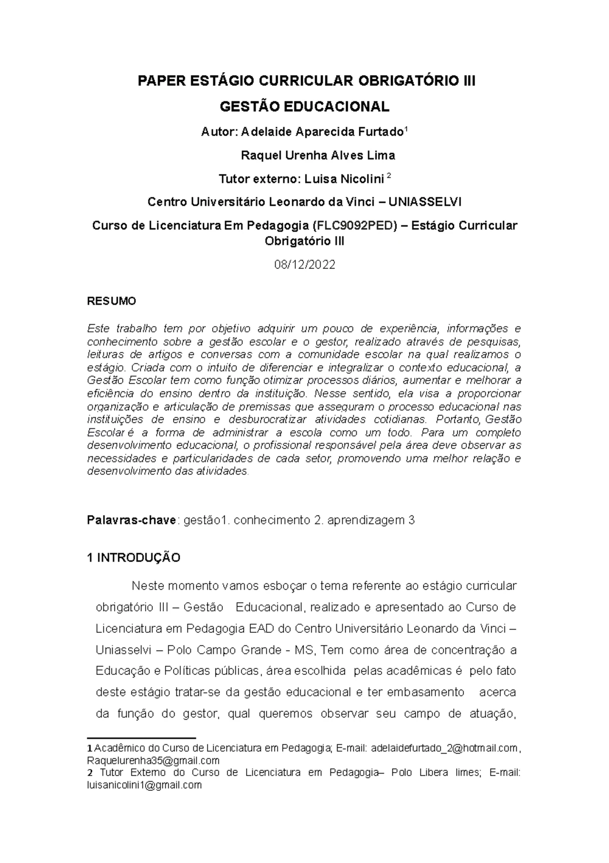 Plano de Aula: "Mordida Não, Napoleão!" - Educação Infantil - Studocu